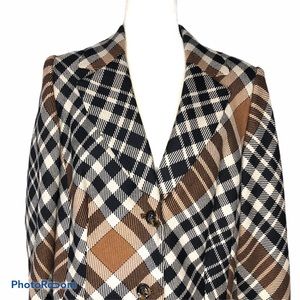 Anne Klein | Jackets & Coats | Anne Klein Plaid Wool Blend Blazer | Poshmark
